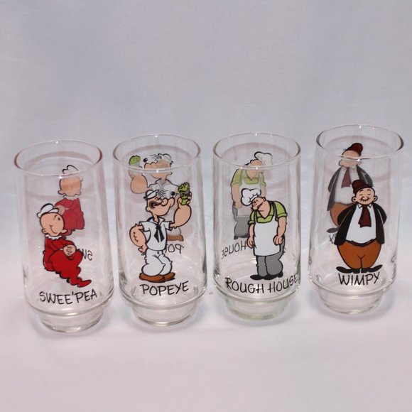 Coco-Cola | Dining | Popeye The Sailor Friends Coke Glasses Set Of 4 ...